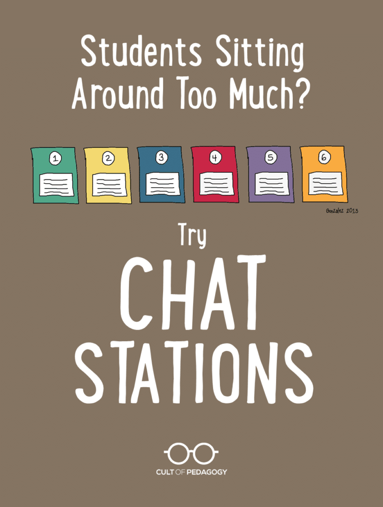 Students Sitting Around Too Much? Try Chat Stations. | Cult of Pedagogy