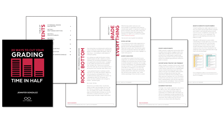 20 Ways to Cut Your Grading Time in Half | Cult of Pedagogy