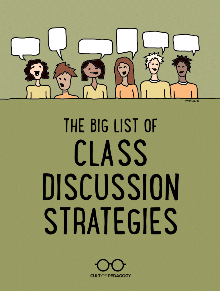 The Big List of Class Discussion Strategies | Cult of Pedagogy