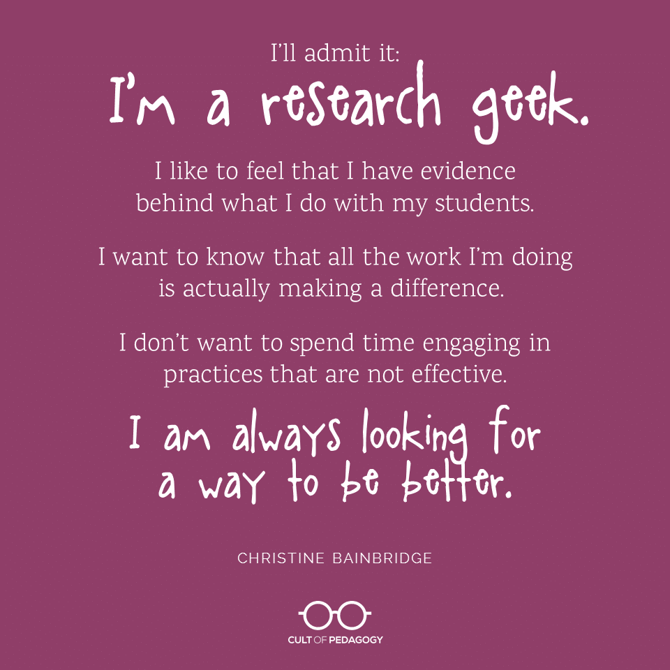 Book Review: Hattie's Visible Learning for Teachers | Cult of Pedagogy