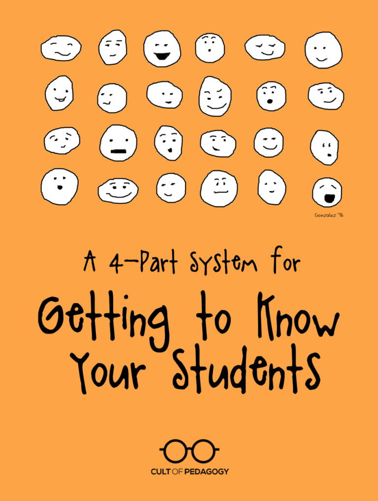 A 4-Part System for Getting to Know Your Students | Cult of Pedagogy