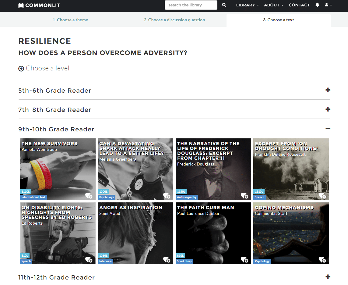 CommonLit: An Online Library of Free Texts | Cult of Pedagogy