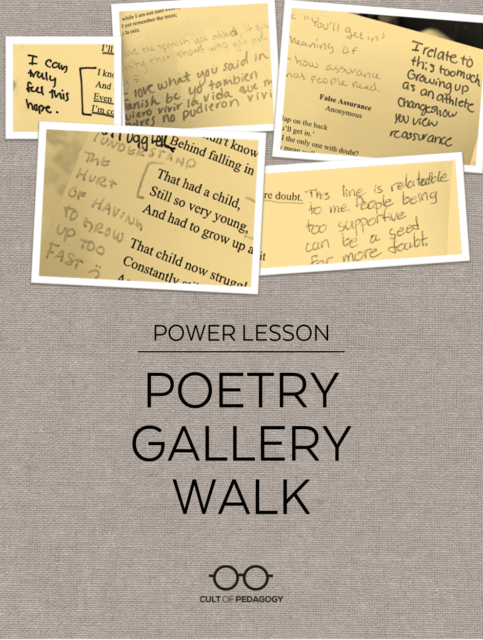 Power Lesson: Poetry Gallery Walk | Cult of Pedagogy