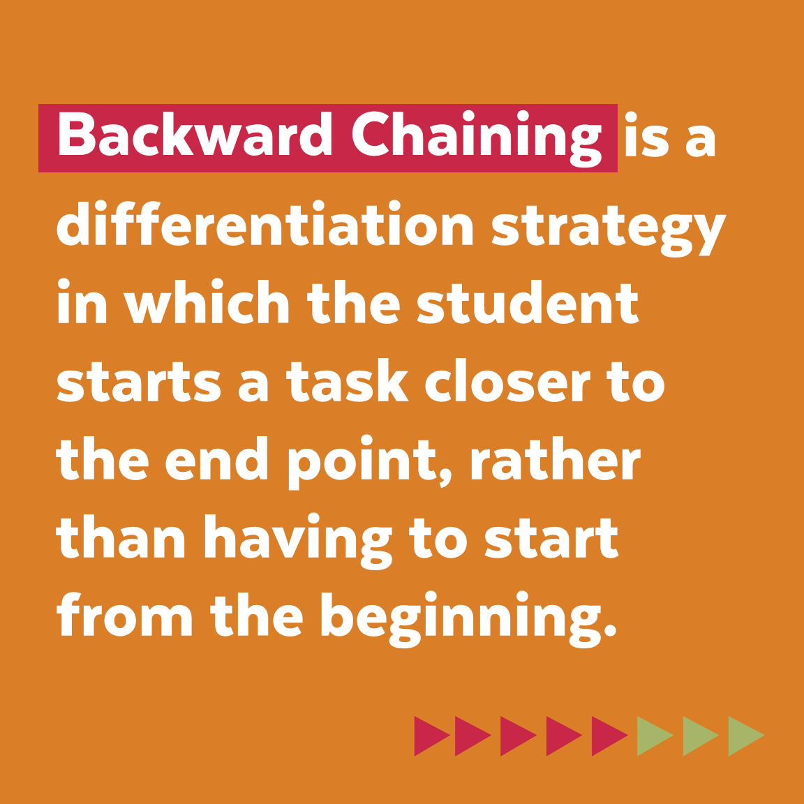 How To Use Backward Chaining To Differentiate Instruction Samanaocio How To Use Backward Chaining To Differentiate Instruction Samanaocio